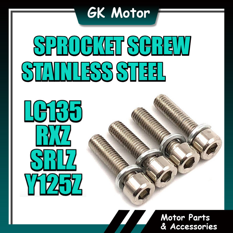 SCREW SPROCKET BOLT SET ALLEN KEY M8 SKRU SPOKET LENGKI AR80 WASHER ...
