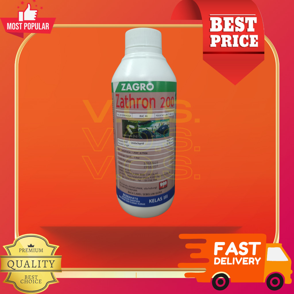 Zathron 200 IMPRIDE 30.5SC 1L IMIDACLOPRID 18.3% 30.5% KUTU THRIPS KUTU ...