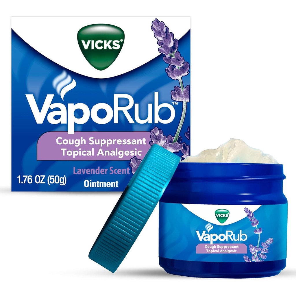 Vicks VapoRub, Lavender Scent, Cough Suppressant, Topical Chest Rub ...