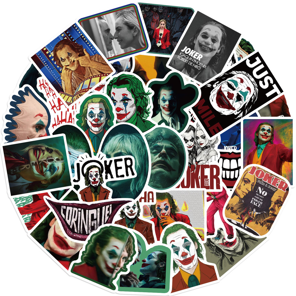 50PCS Thriller Movie Joker Graffiti Stickers for Bicycle Hand Account ...
