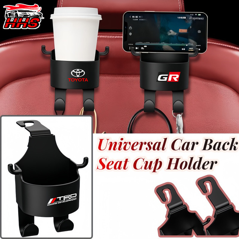 Toyota Car Back Seat Cup Holder Multifunctional Hook Rack Water Bottles ...