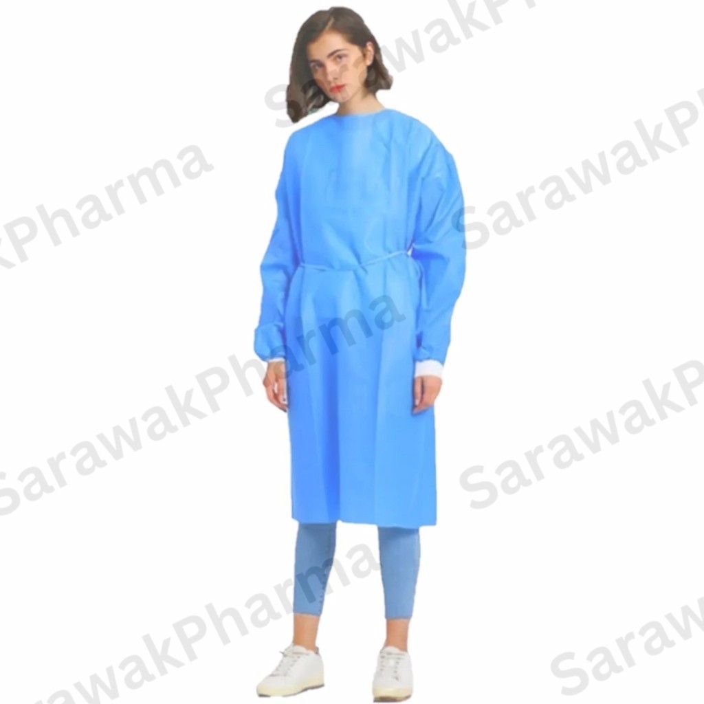 45g Sms Non Woven Disposable Gown,Baju Pakai Buang/Isolation Cover Gown ...