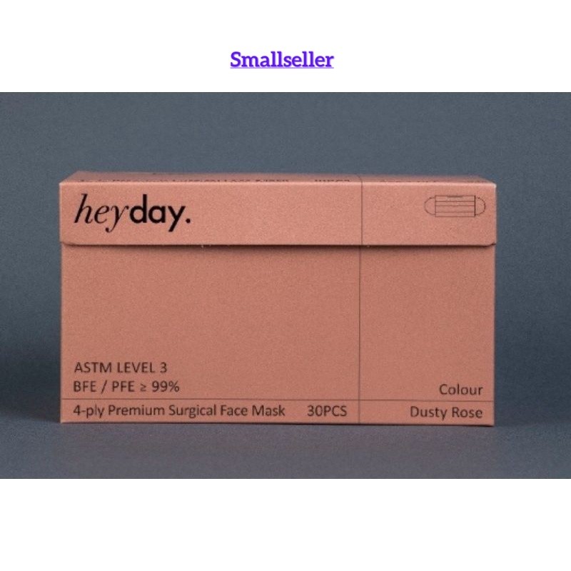 Heyday Surgical Face Mask Dusty Rose 30pcs | Shopee Malaysia