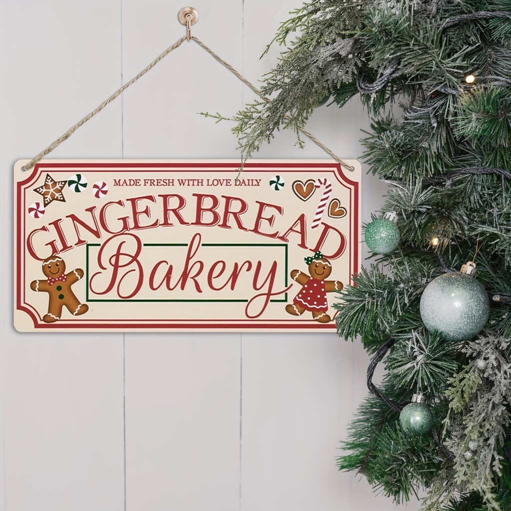 Daily made with love "gingerbread men's wooden hanging tag, suitable ...