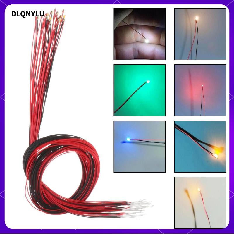 [dlqnylu] 20 Pcs Pre-Soldered Micro Wired Wired SMD LED 0805 (Warm ...