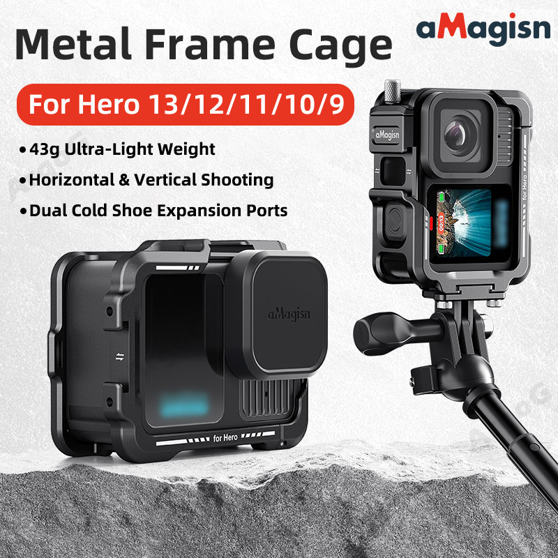 aMagisn Metal Frame Cage For Hero 13/12/11/10/9 Protective Frame Case ...