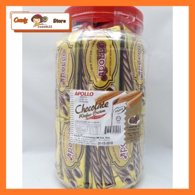 Apollo Stick Wafer Chocolate 45pcs | Shopee Malaysia