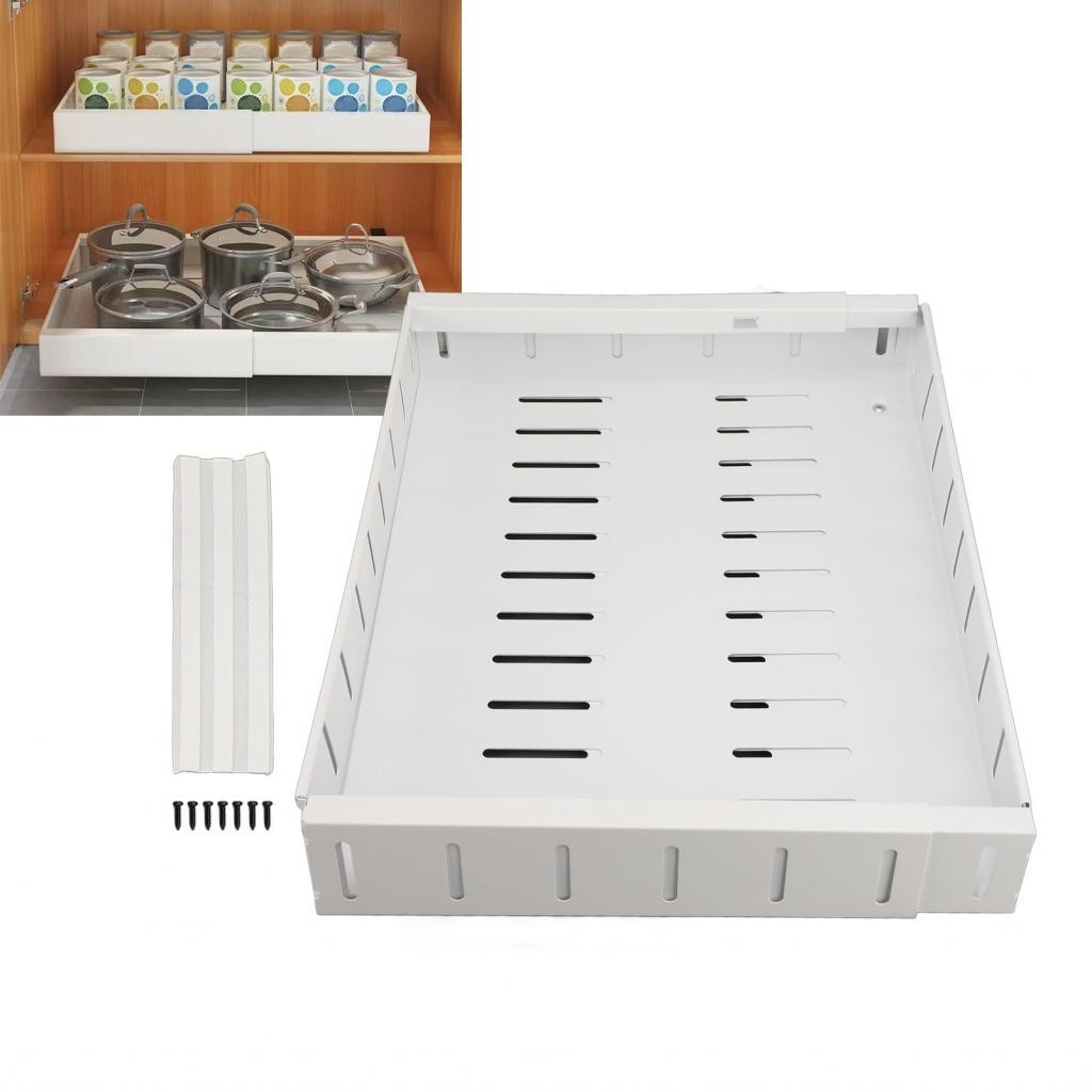 Sakurabc Pull Out Cabinet Organizer Expandable Slide Drawer Carbon ...