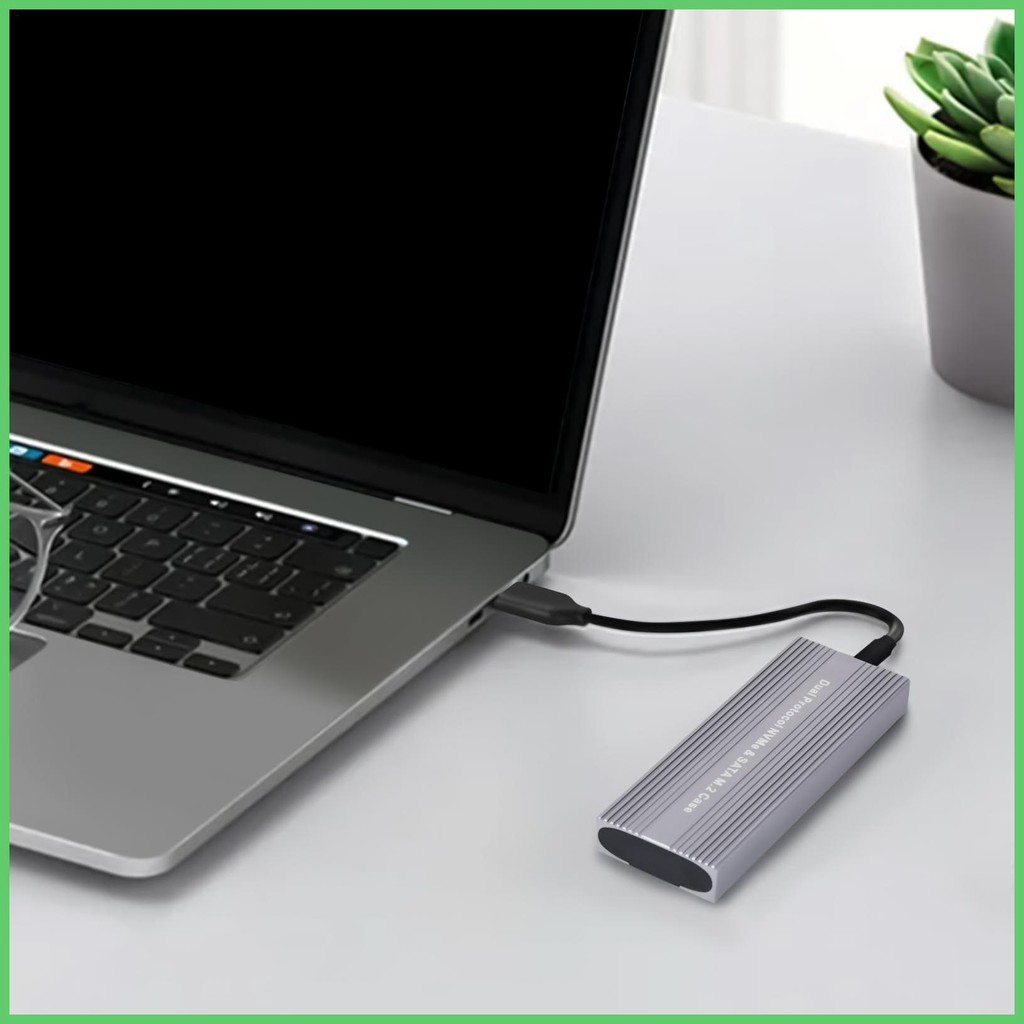 For NGFF/SATA M.2 SSD Adapter Double Protocol M.2 NVMe Enclosure 10Gbps ...