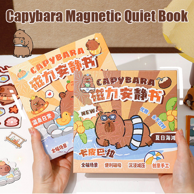 Capybara Magnetic Quiet Book Cute Animal Make A Sticker Scene DIY ...