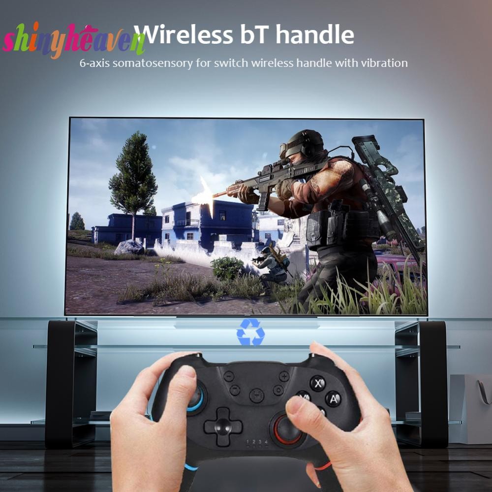 Wireless Controller Bluetooth-compatible Dual Vibration Joystick for ...