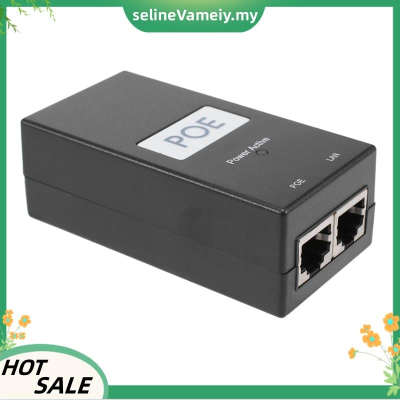 0.5A Desktop POE Power Injector Ethernet Adapter Surveillance CCTV for ...
