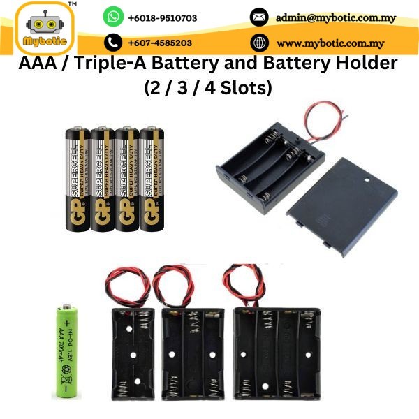 AAA / Triple-A Battery and Battery Holder (2 / 3 / 4 Slots) | Shopee ...