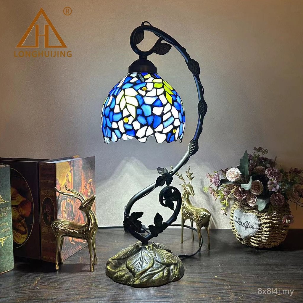 Huijing Tiffany tanda soalan tiub lengkuk lampu meja ruang tamu hiasan ...