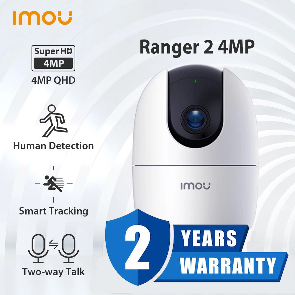 Dahua Imou Ranger 2 4MP 1440P Wireless Pan/Tilt Smart Monitoring AI ...