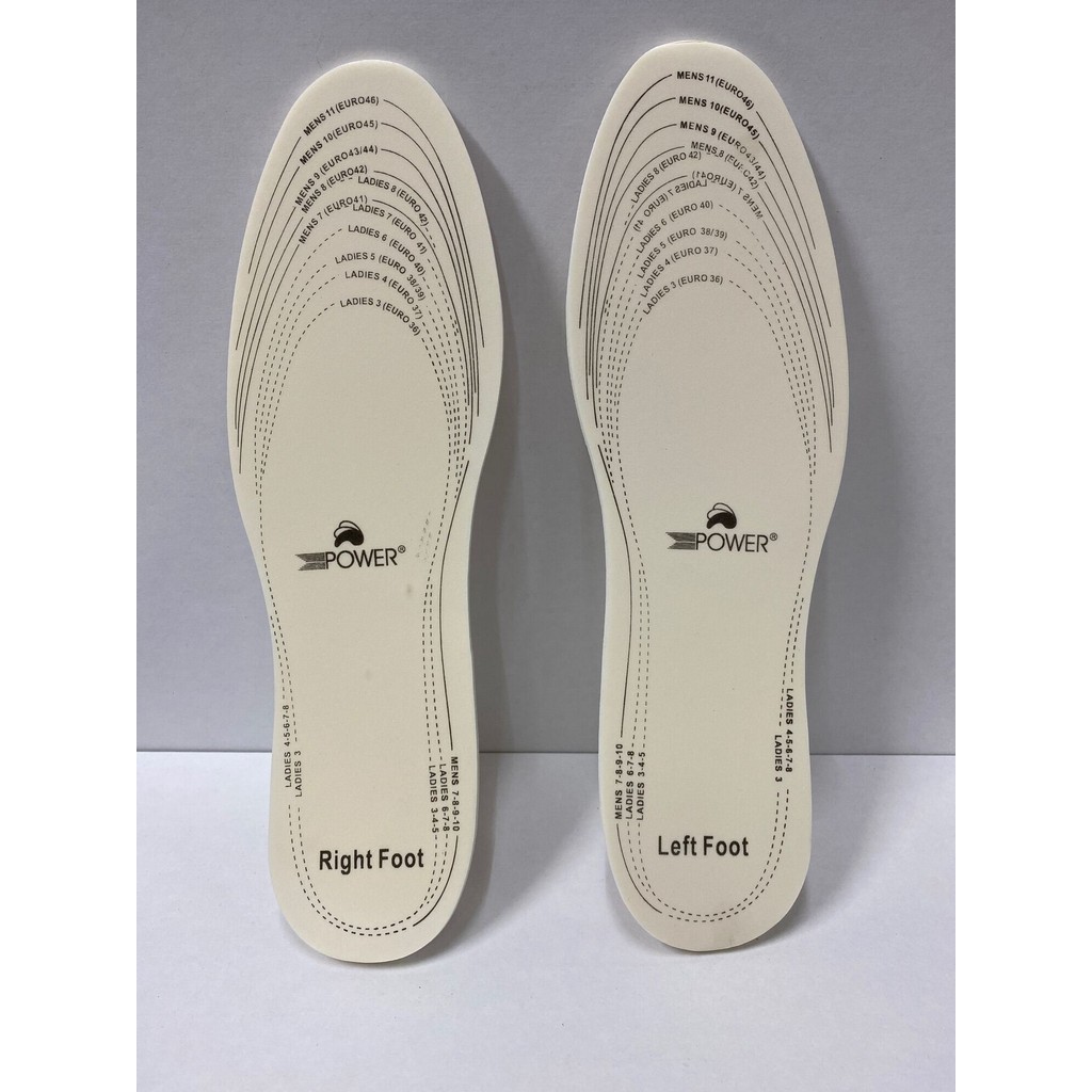 Power shoes insole. There are two colour available. White and black ...