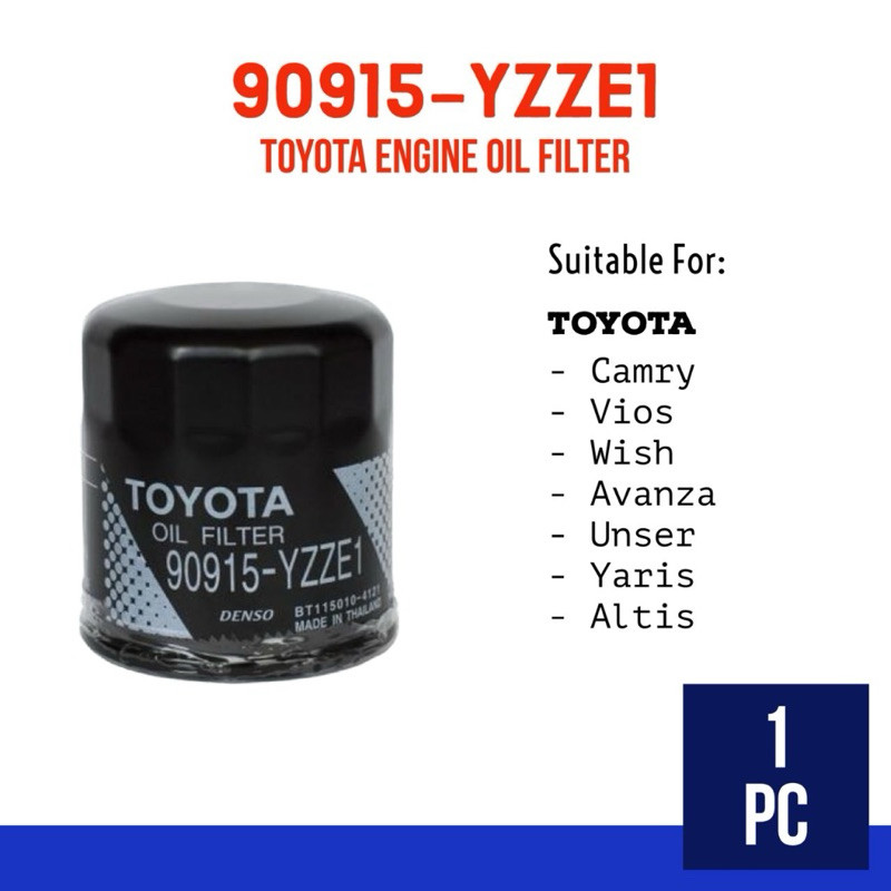 90915-YZZE1 Toyota Oil Filter for Altis Avanza Caldina Camry Vios ...