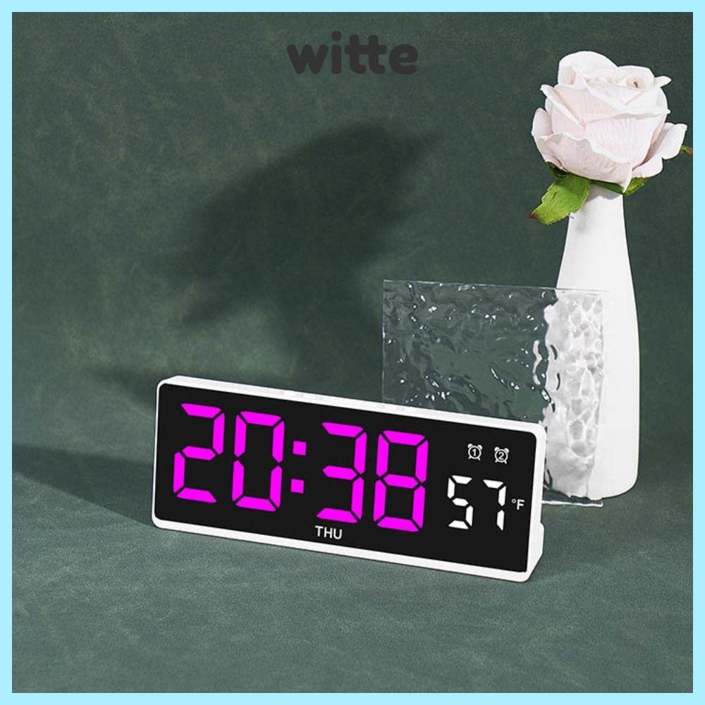 WITTE Electronic Wall Clock, Temperature Multi-functional Digital LED ...