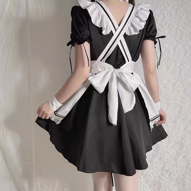 Maid Plus Size Set Lolita COS Suit Maid Dress Cute Female Boss Daily ...
