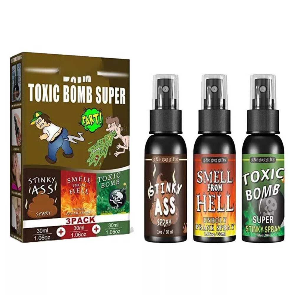 3-Pack Prank Fart Spray Kit - Stinky Liquid Joke Toys with Realistic ...