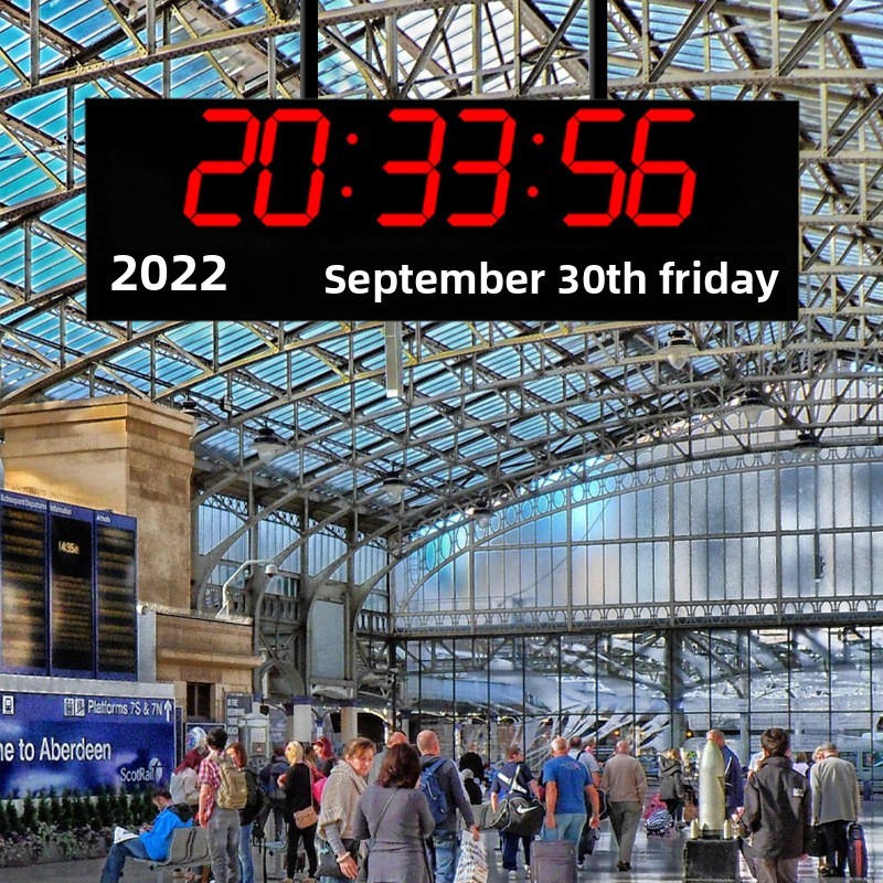 Led Large Screen Digital Perpetual Calendar Electronic Clock Conference ...