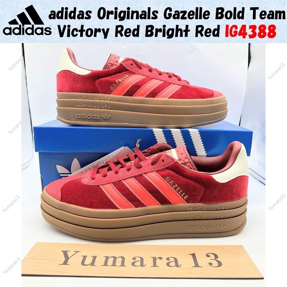 adidas Originals Gazelle Bold Team Victory Red Bright Red IG4388 Women ...