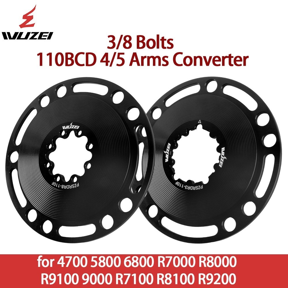 WUZEI Direct Mount Converter 3/8 Bolts MTB Adapter 110BCD 4/5 Arms Road ...