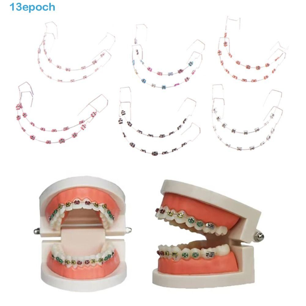 EPOCH 1 pair Temporary Tooth Decoration, Colorful Fake Brackets ...