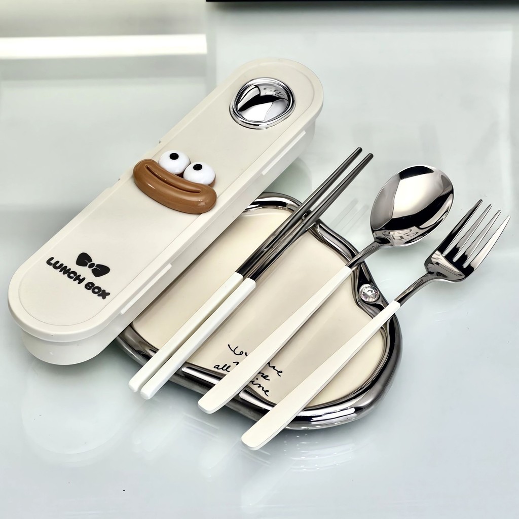 Stainless Steel Cutlery Set Boxed Cutlery Spoon Fork Chopsticks Set ...