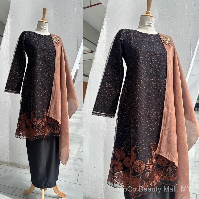 RAYA 2025 Hitam Manis Baju Kurung RIau Plus-size Galleria Boutique ...