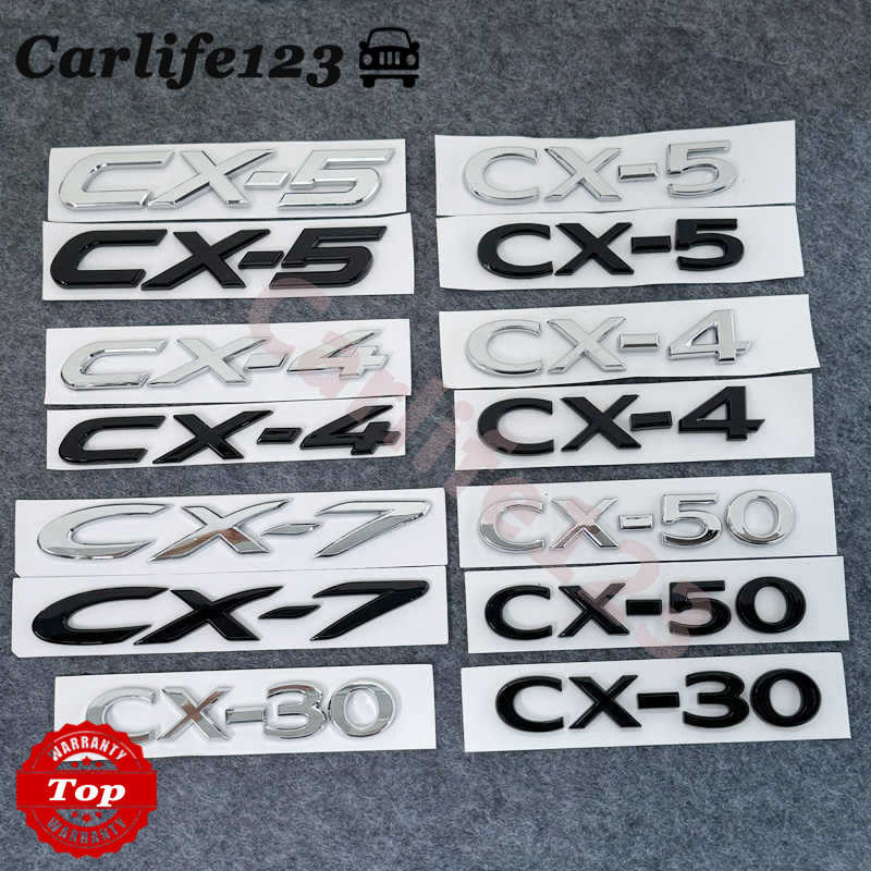 Mazda CX-4 CX-5 CX-30 CX-50 CX-7 Letter Rear Trunk Emblem Badge Sticker ...