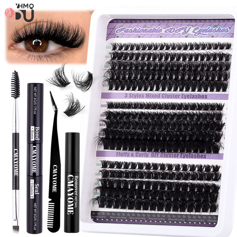 DIY Lashes Extension Set Mix Lash Clusters Set Individual Eyelash ...