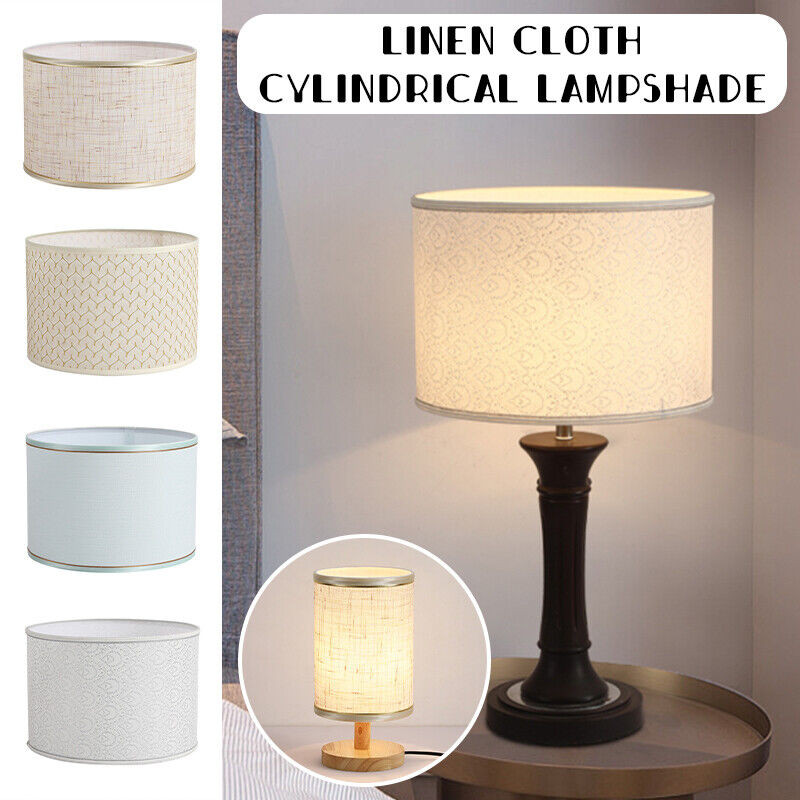 Nordic Modern Style Cotton Linen Round Lamp Shade Cover Home Hotel ...