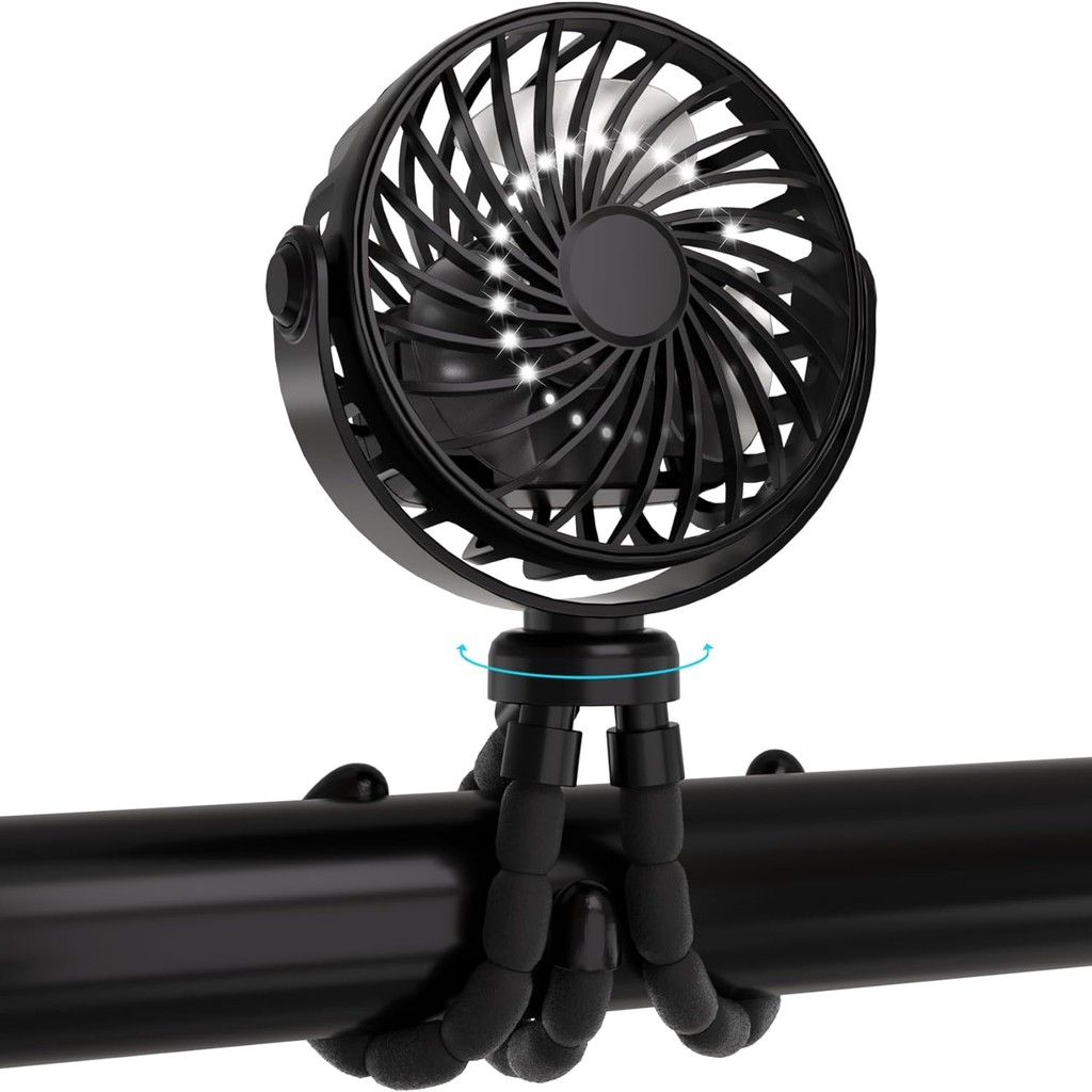 Mini Portable Stroller Fan Clip On for Baby with Flexible Tripod,3 ...