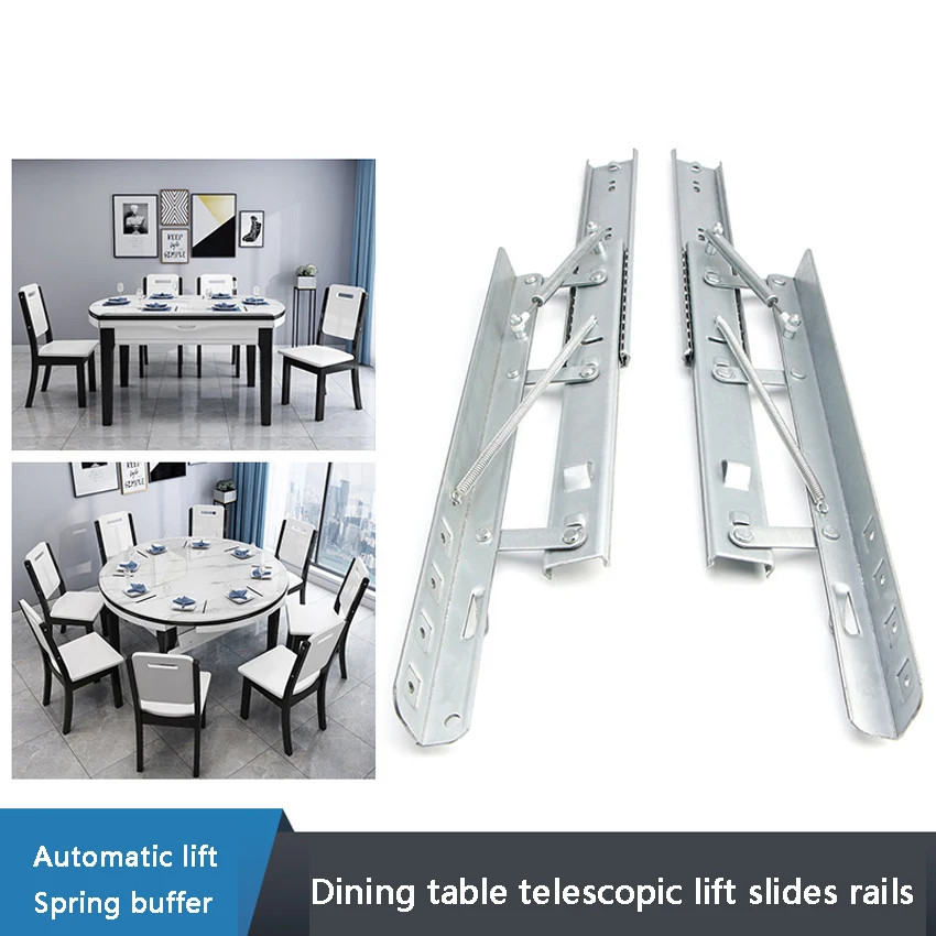 Folding Telescopic Dining Table Lift Slides Rails Interchange Between ...