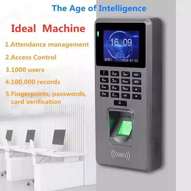 Fingerprint Password Attendance Machine Time DC 12V 2.8in TFT HD Display Card Door Access ...