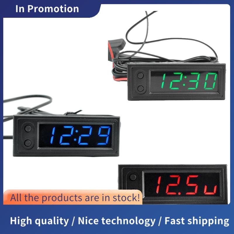 Car Clock Universal Automotive Digital Clock Date 3 in 1 LCD Display ...