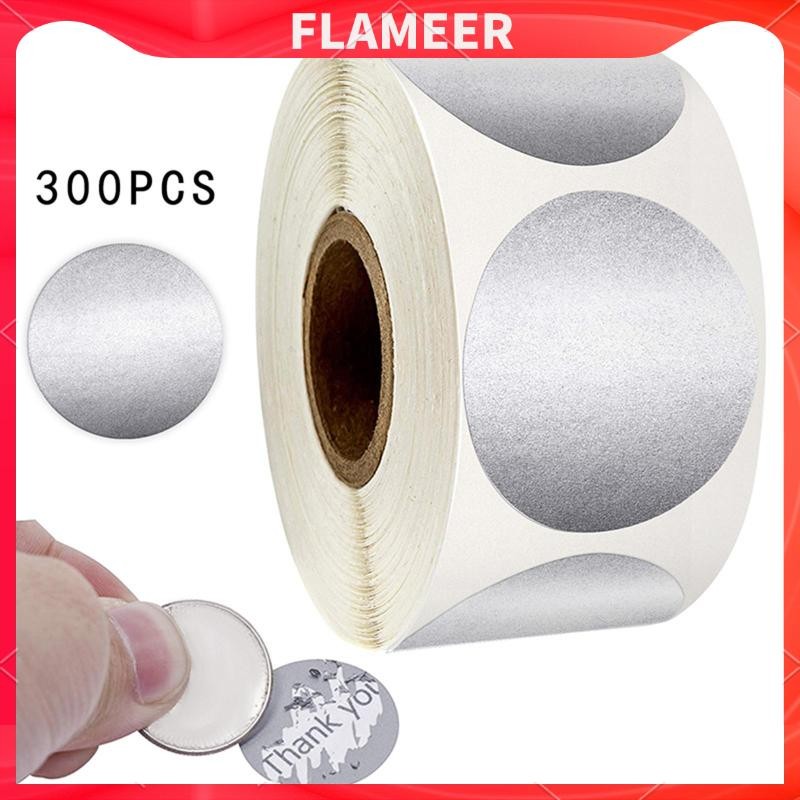 [FlameerMY] 300x Sticky Round Stickers Labels Scratch Card Stickers for ...