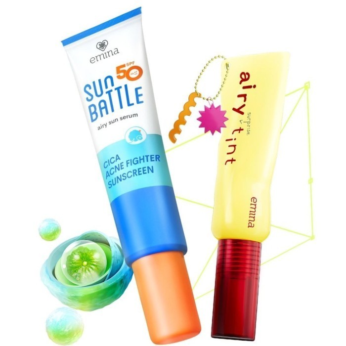Najmia - Bundling EMINA Airy Surprise Tint + Sun Battle SPF 50 PA ...