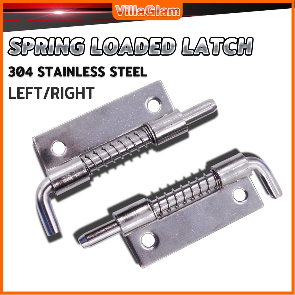 VG 304 Stainless Steel Loaded Hinge Spring Bolt Barrel Latch Hardware ...