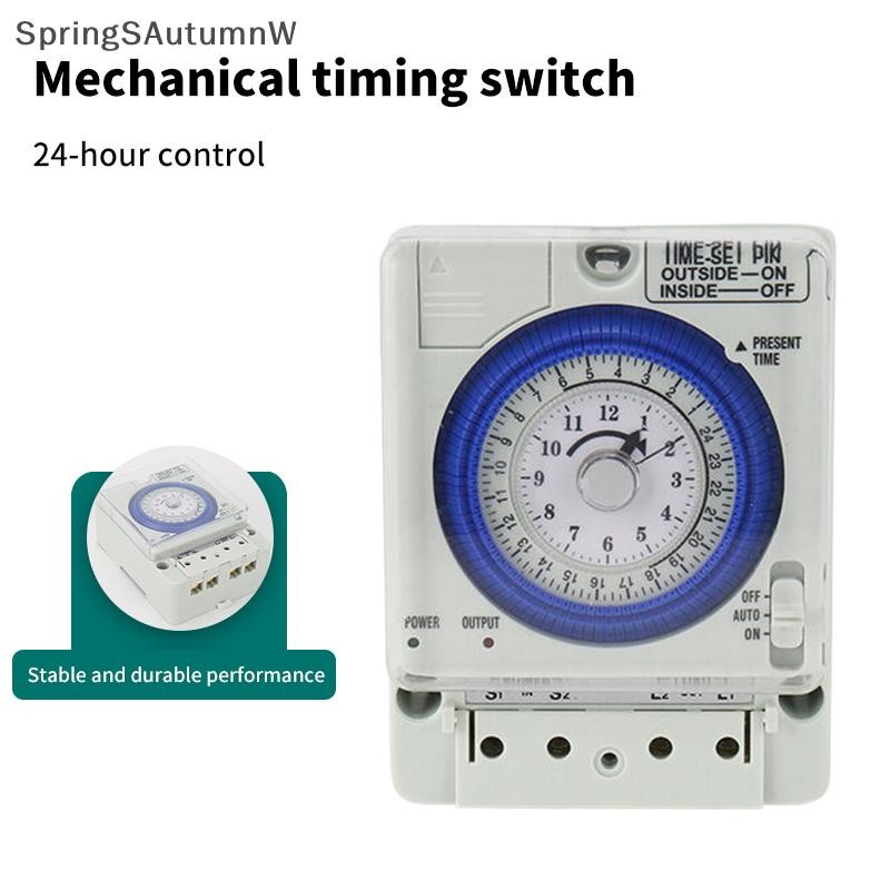 [SpringSAutumnW] 24Hours Timer Switch Timer Plug In Mechanical Grounded Programmable Smart ...