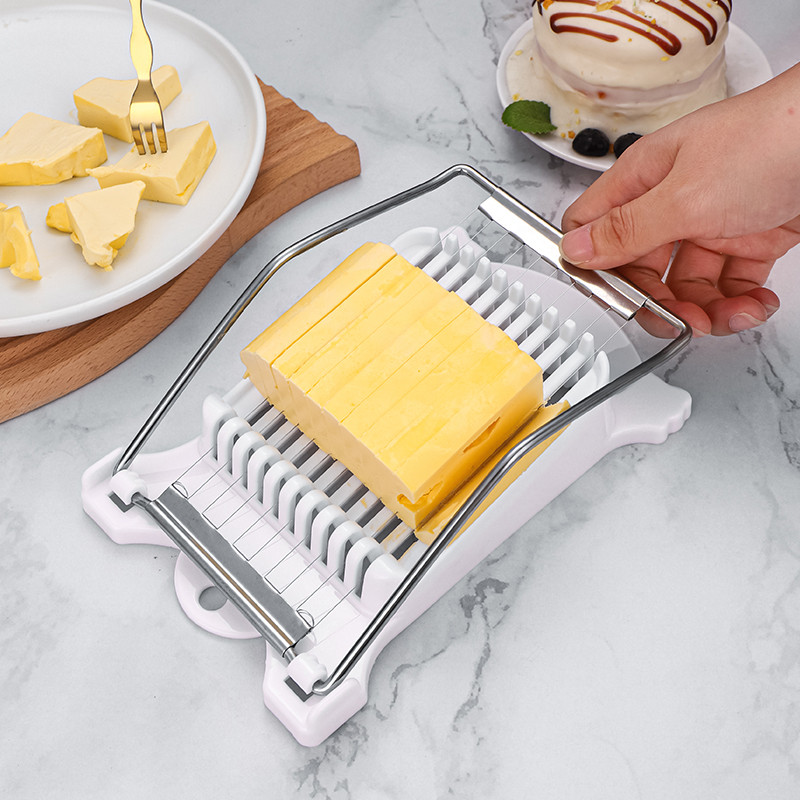 KATELV Food Grade Large Stainless Steel Egg Cutter Butter Slicer ...