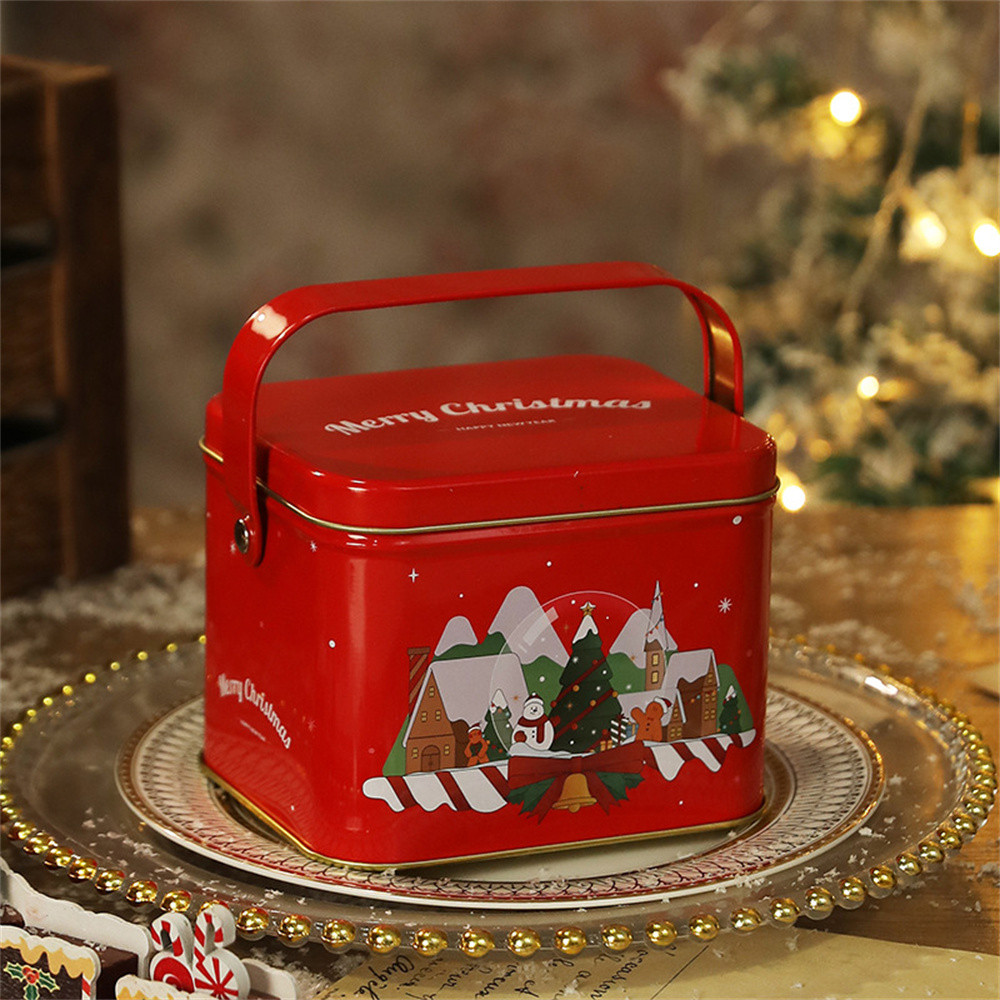 Christmas Cookie Tins With Lids, Metal Cookie Tins Jar Storage ...