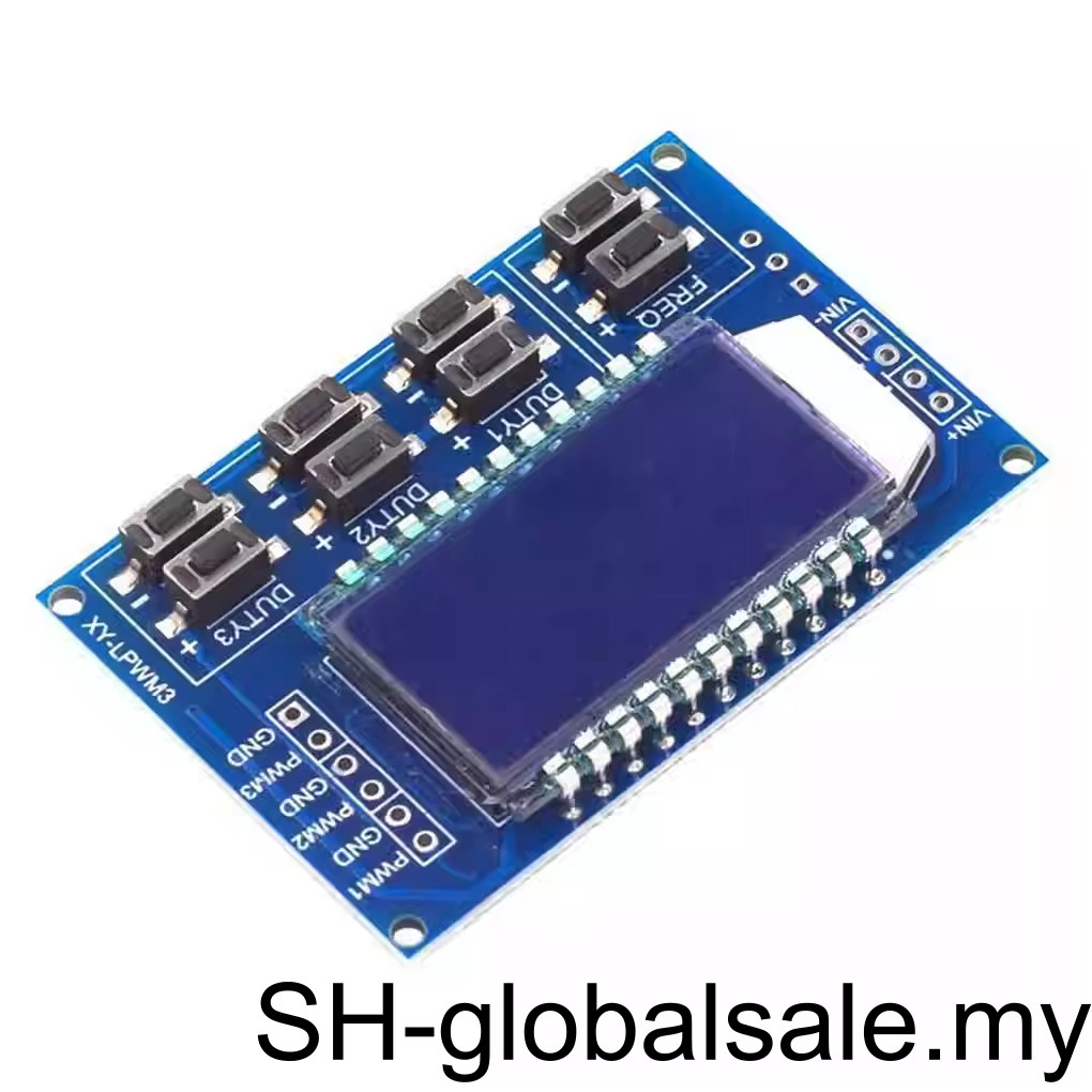 Square Wave Rectangular Wave Signal Generator PWM Pulse Adjustable LCD Display Duty Cycle Can Be ...