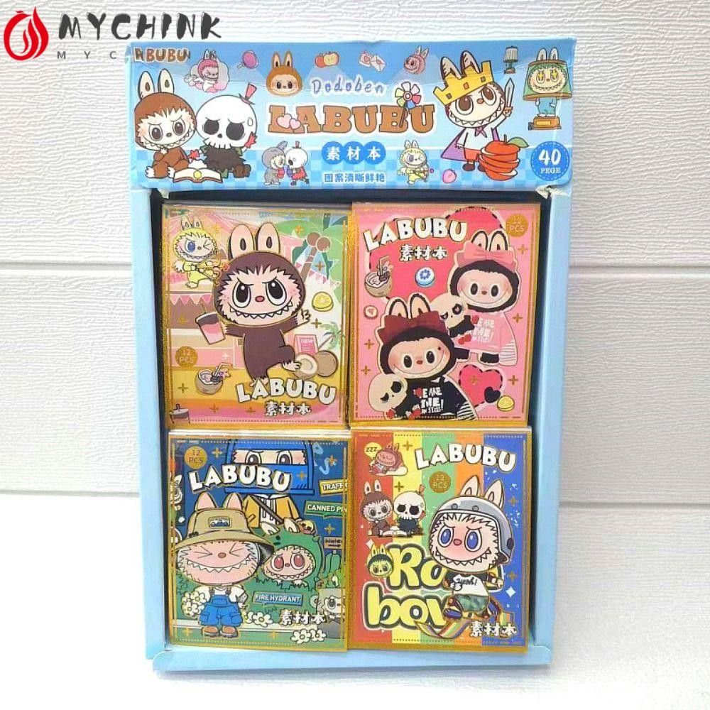 CHINK 1 PCS Labubu Sticker, Cute Cartoon Labubu Stiker Toys, 2024 Paper ...