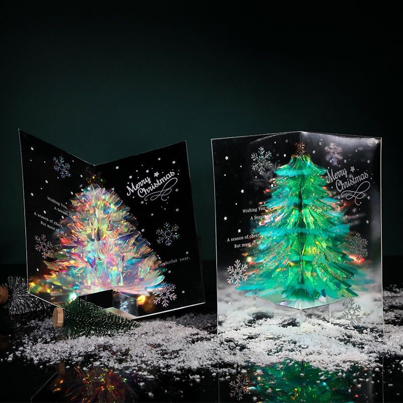 Christmas 3D Greeting Card Foldable Christmas Invitation Letter ...