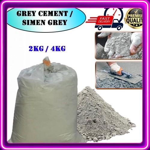 CONSTRUCTION CEMENT GREY CEMENT MIX ADHESIVE CEMENT (2KG / 4KG) SIMEN ...