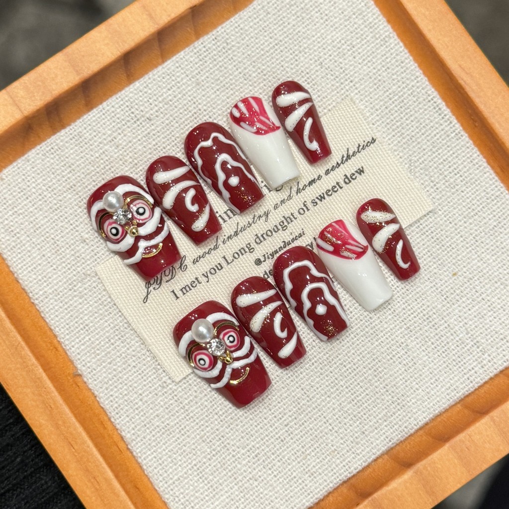 【5in1 Toolkit+HANDMADE】New Year's Lion Dance Armor Hand-painted Cute ...
