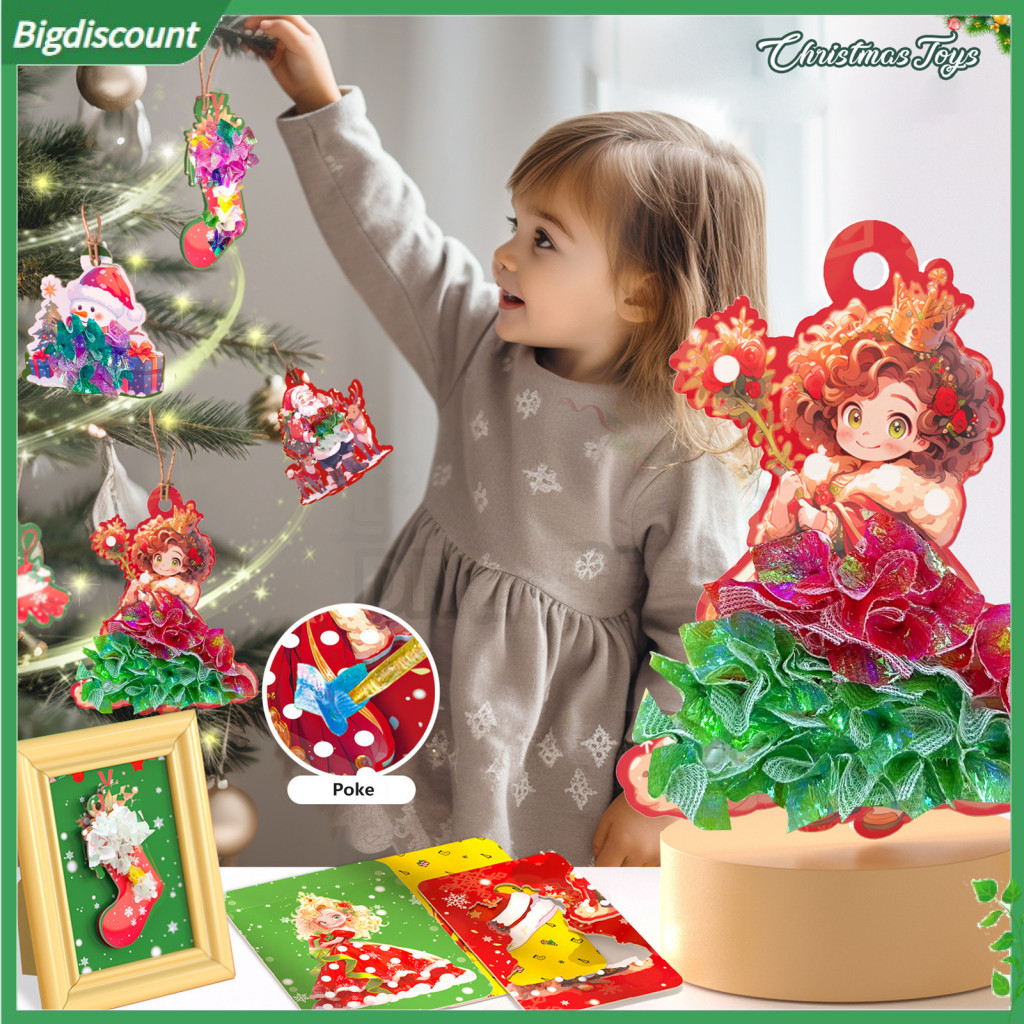 {BIG} Christmas Poking Toy Diy Poking Drawing Dress Up Boards Christmas ...