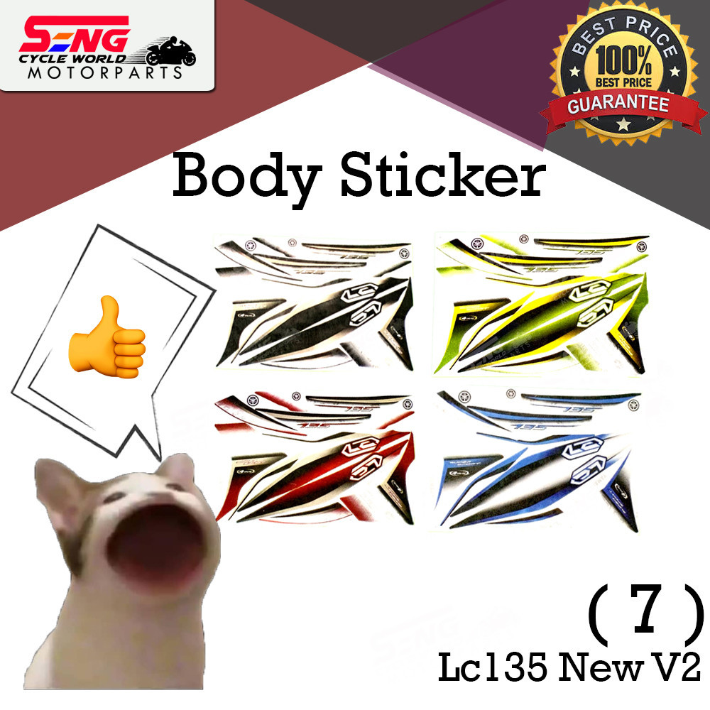 YAMAHA LC135 NEW V2 BODY STICKER ( 7 ) | Shopee Malaysia